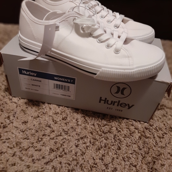 Hurley | Shoes | Hurley Women Carrie Laceup Canvas Sneaker White ...